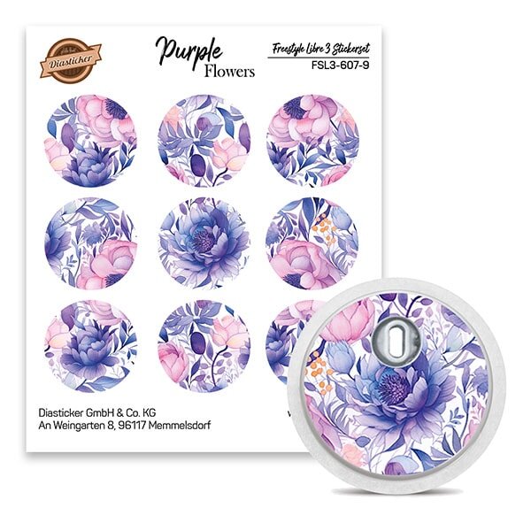 FreeStyle Libre 3 Sticker - 9er Set "Colorful Smoke" - Diasticker®
