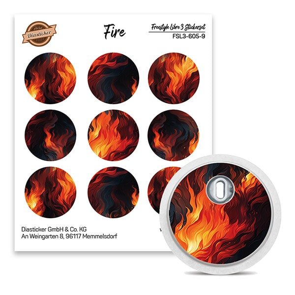FreeStyle Libre 3 Sticker - 9er Set "Colorful Smoke" - Diasticker®